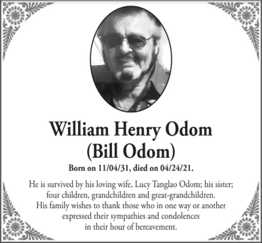 William Henry Odom (Bill Odom) - Inquirer Memories